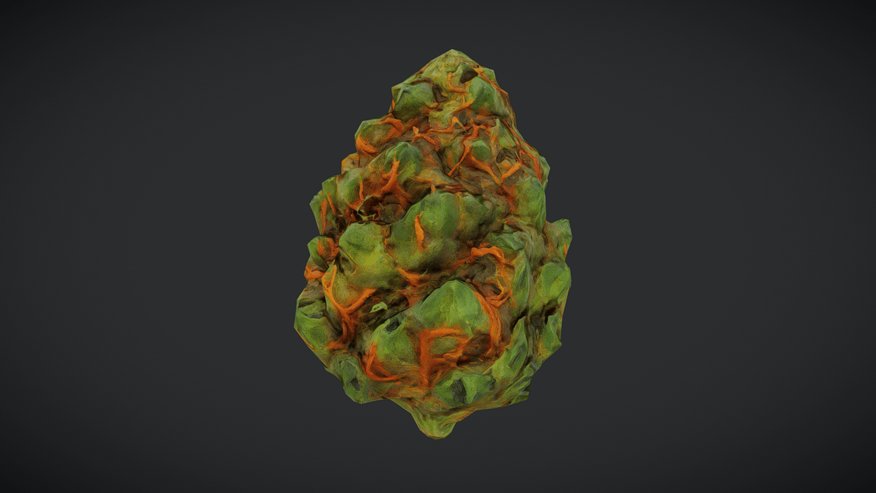 Cannabis Bud - Low Poly PBR 3D Model with 4K Textures