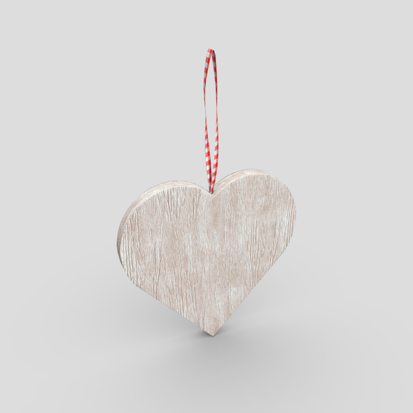 CC0 - Deco Heart - low poly PBR 3d model