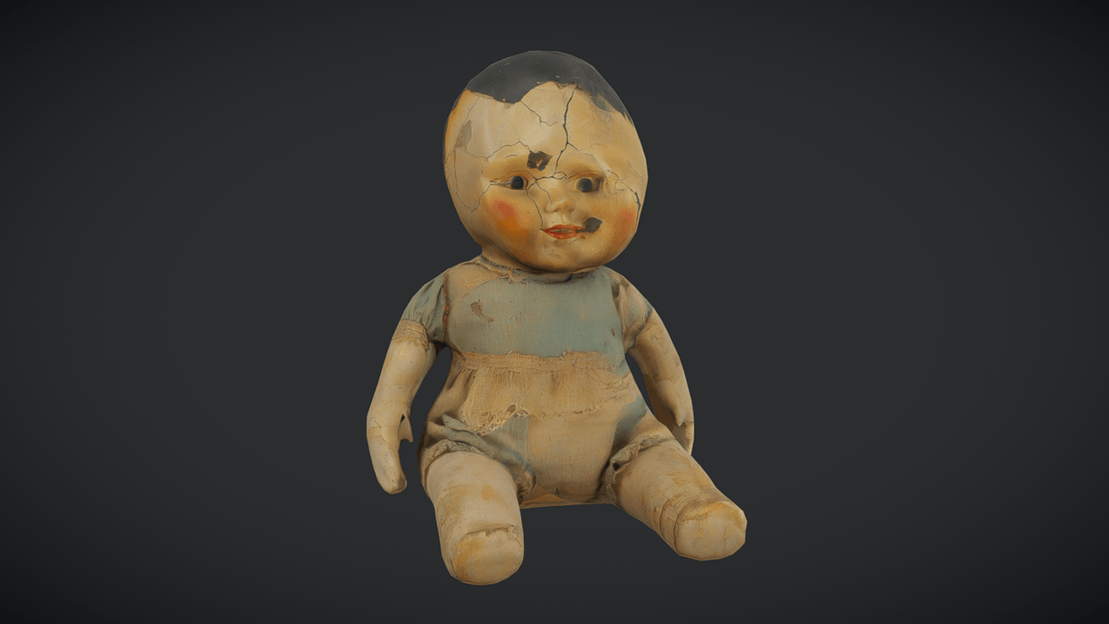 Broken Vintage Doll - Low Poly PBR 3D Model with 4K Textures