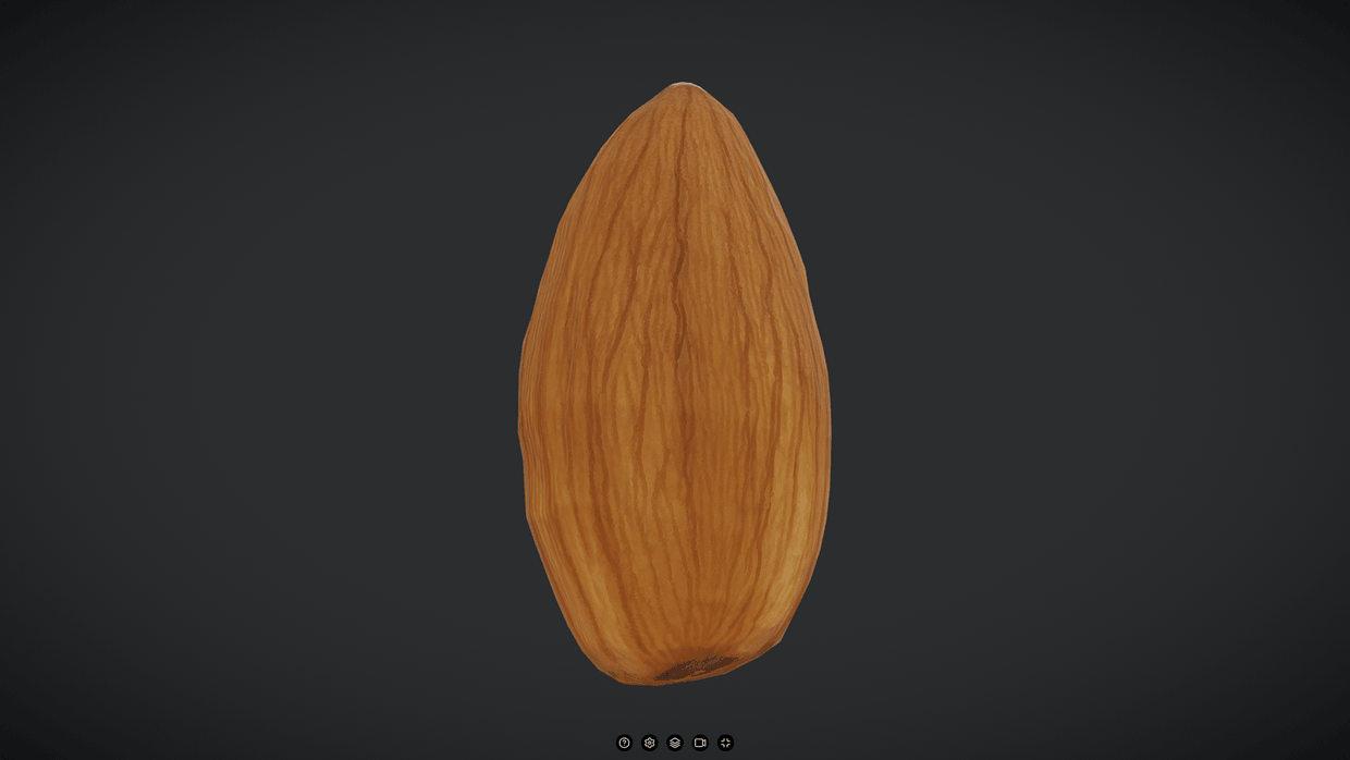 Almond - Low Poly PBR 3D Model with 4K Textures