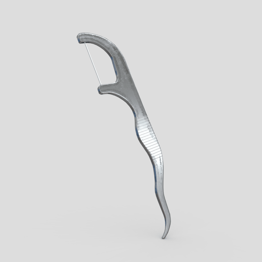 Dental Floss Pick 2 - low poly PBR 3d model