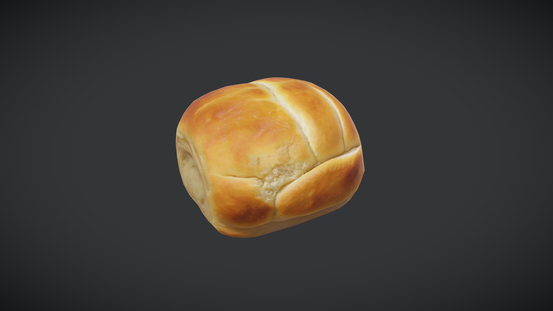 Bread Roll 3 - Low Poly PBR 3D Model with 4K Textures