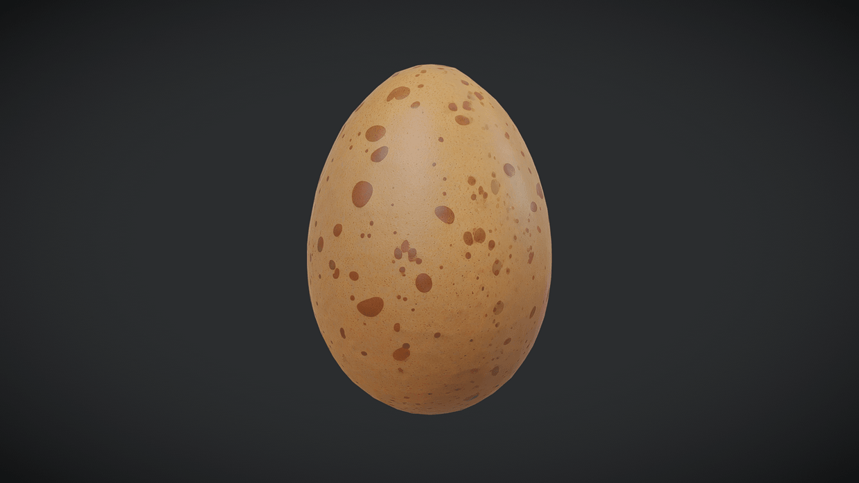 Spotted Egg - Low Poly PBR 3D Model with 4K Textures