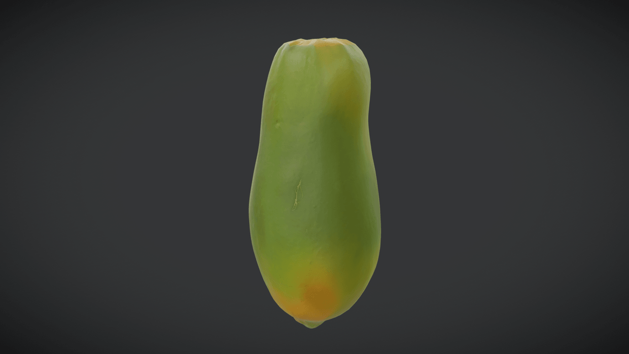 Papaya – Low Poly PBR 3D Model
