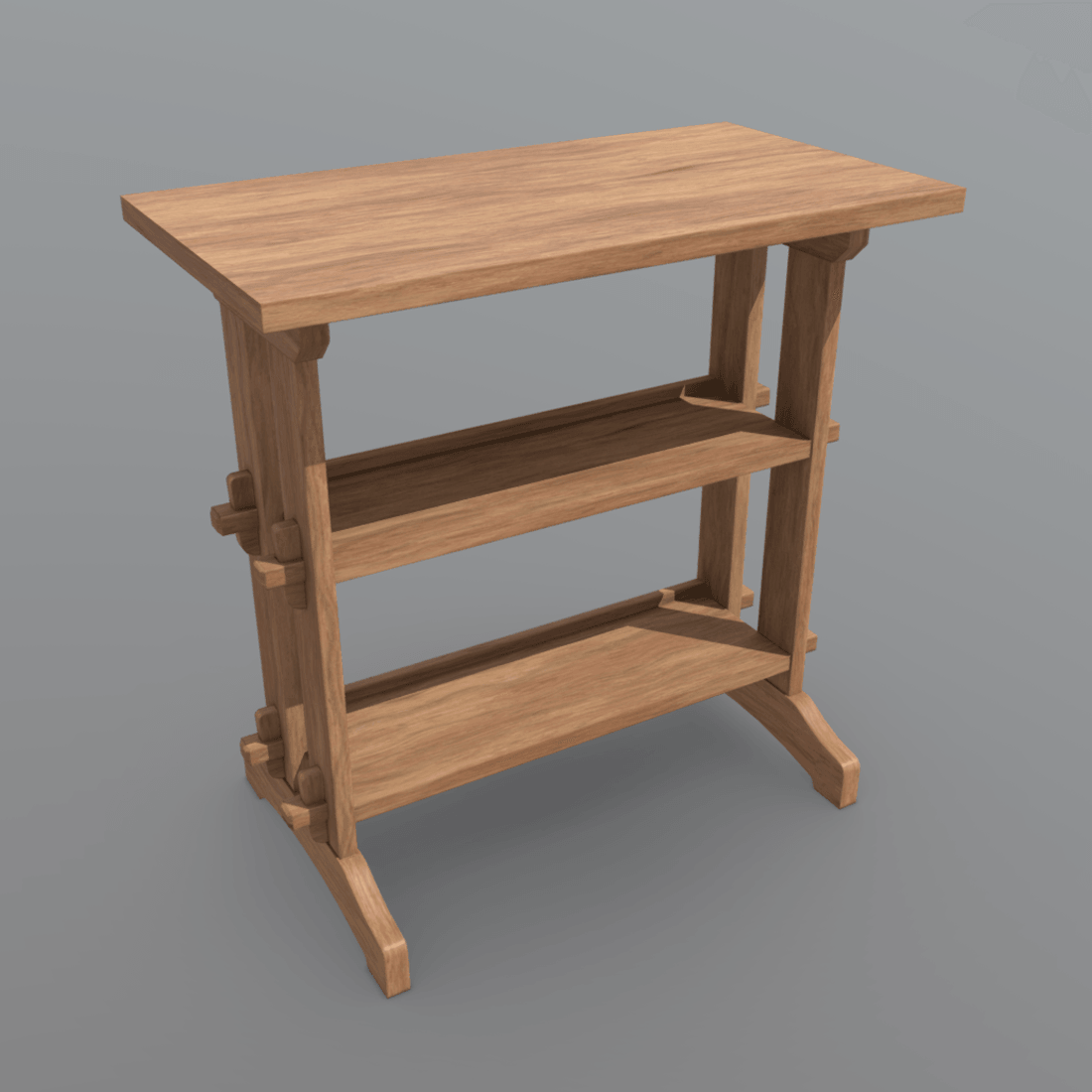 CC0 - Shelf - low poly PBR 3d model