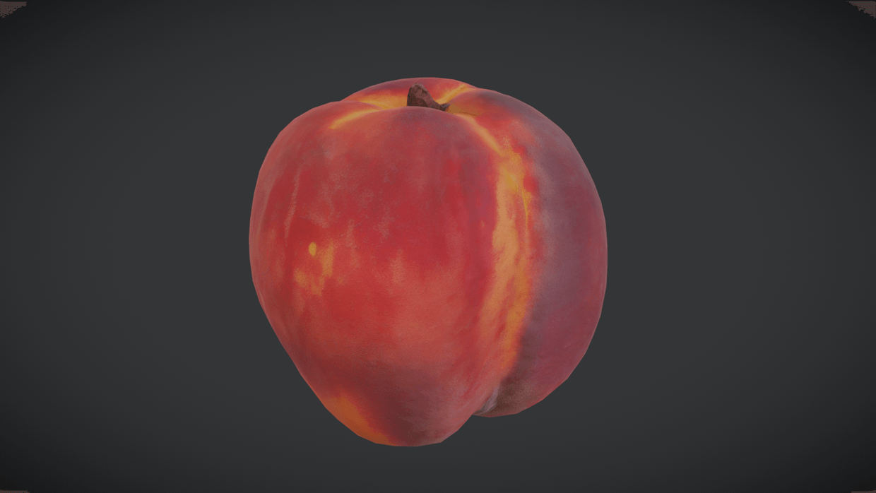 Peach 2 – Low Poly PBR 3D Model