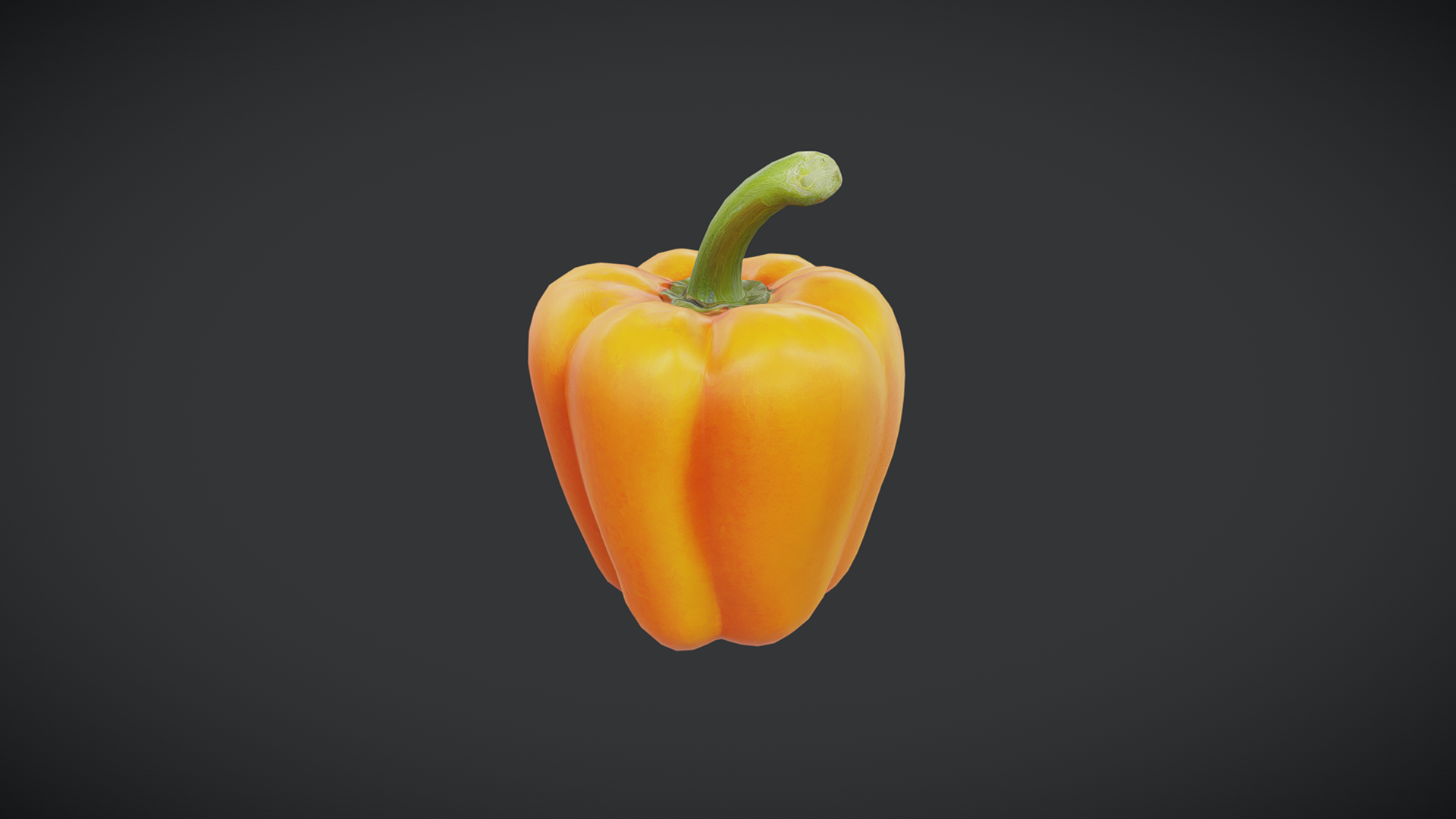 Yellow Bell Pepper - Low Poly PBR 3D Model with 4K Textures