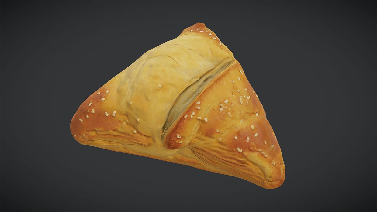 Puff Pastry - Low Poly PBR 3D Model with 4K Textures
