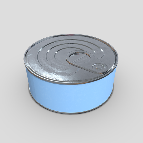 Tin Can - low poly PBR 3d model