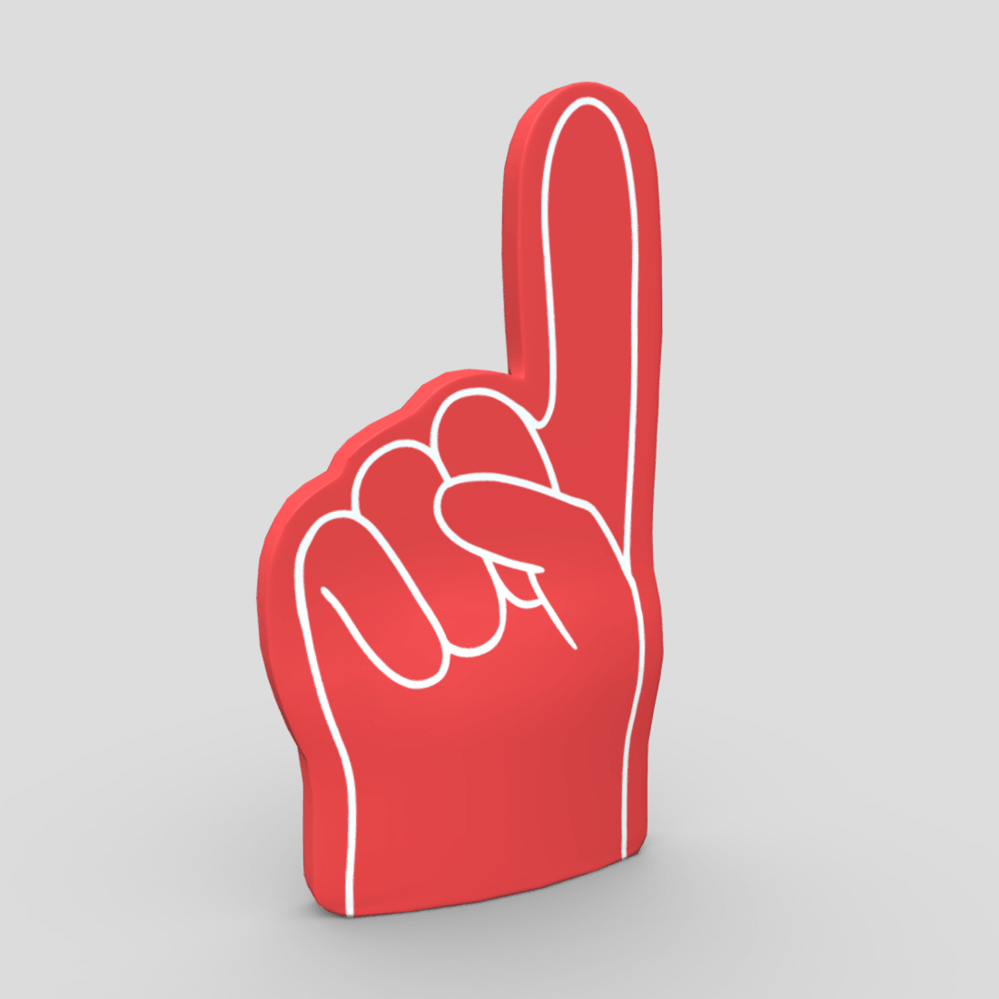 CC0 - Foam Finger - low poly PBR 3d model
