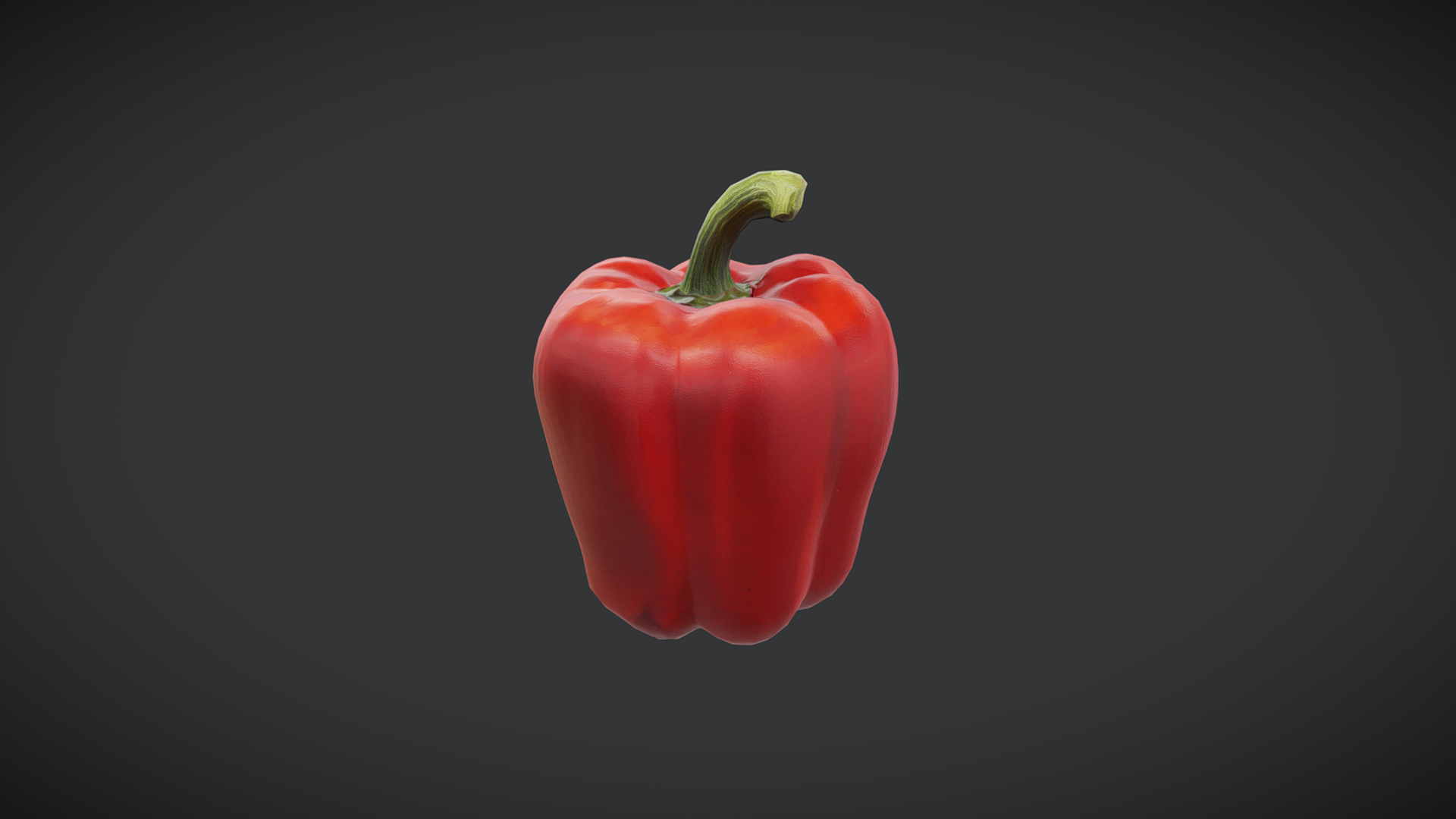 Red Bell Pepper - Low Poly PBR 3D Model with 4K Textures