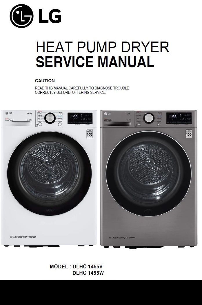 LG DLHC455W DLHC455V Heat Pump Dryer Service Manual