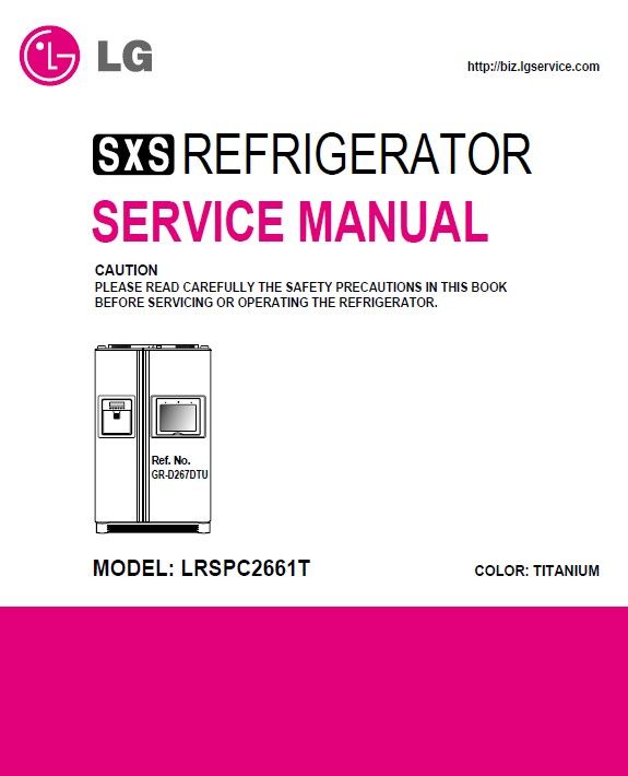LG LRSPC2661T Refrigerator Service Manual and Repair Guide