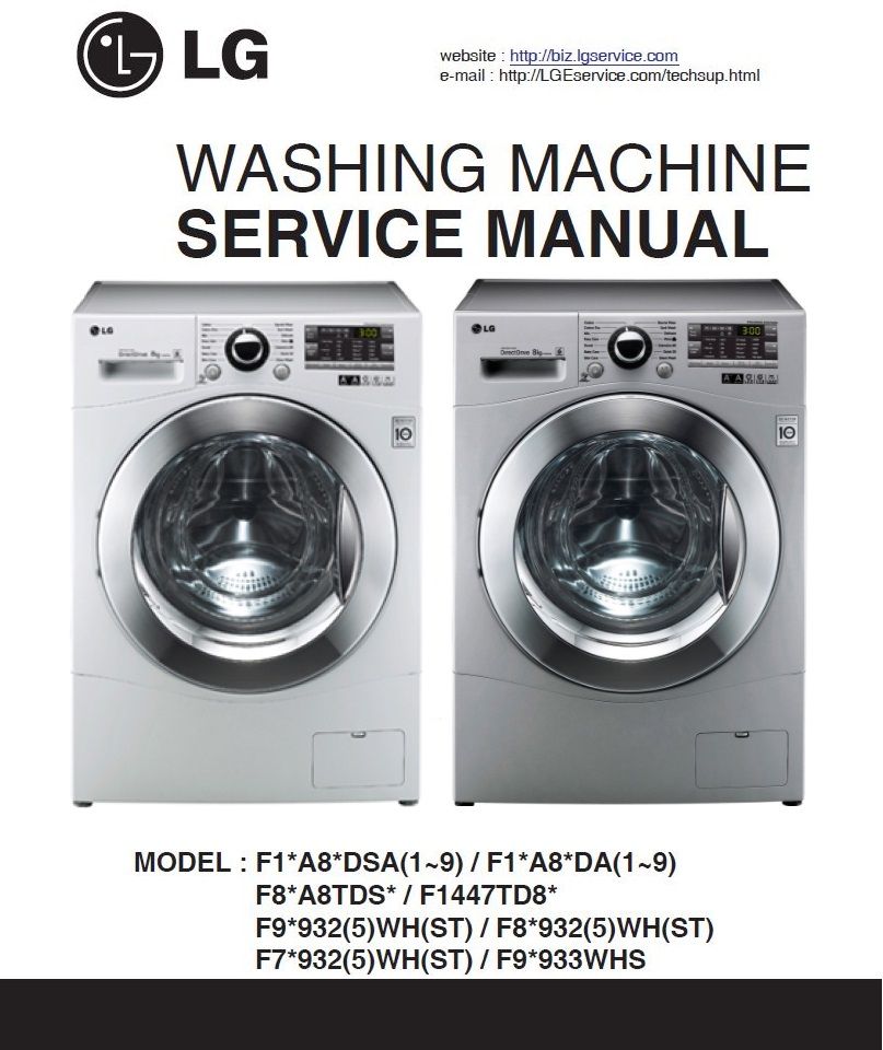 LG F14A8TDA Washer Service Manual and Repair Guide
