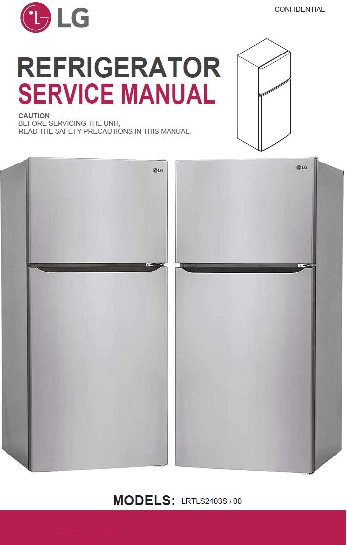 LG LRTLS2403S Refrigerator Service Manual