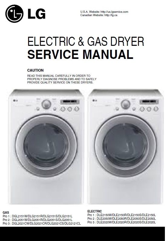 LG DLG2051W DLG2051R DLG2051S DLG2051 service manual