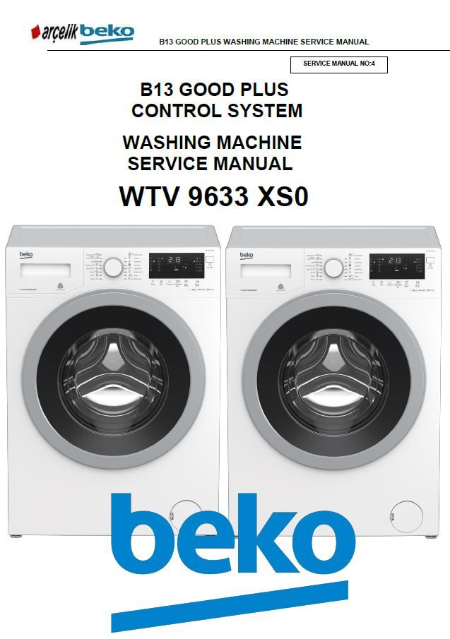 Beko WTV 9633 XS0 Washing Machine Service Manual