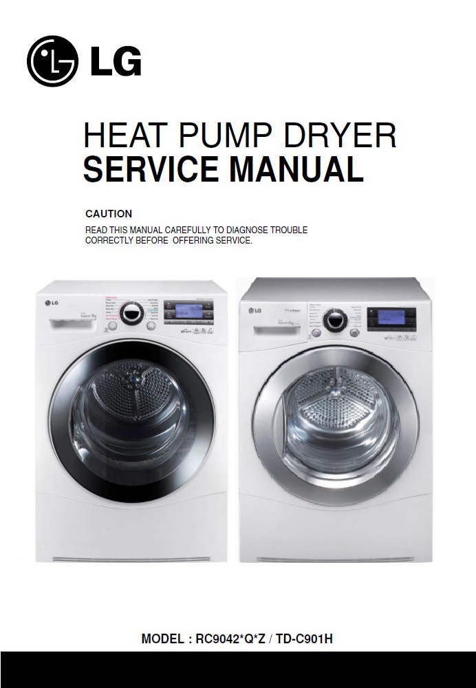 LG DLGX3551V DLGX3551W Dryer Service Manual