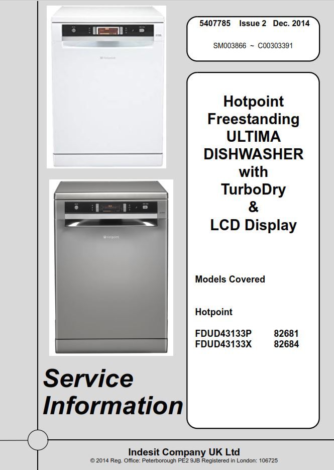 Hotpoint FDUD43133P FDUD43133X Manual