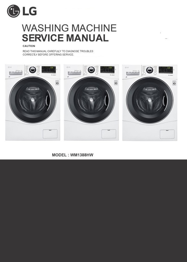 LG WM1388HW Washing Machine Service Manual