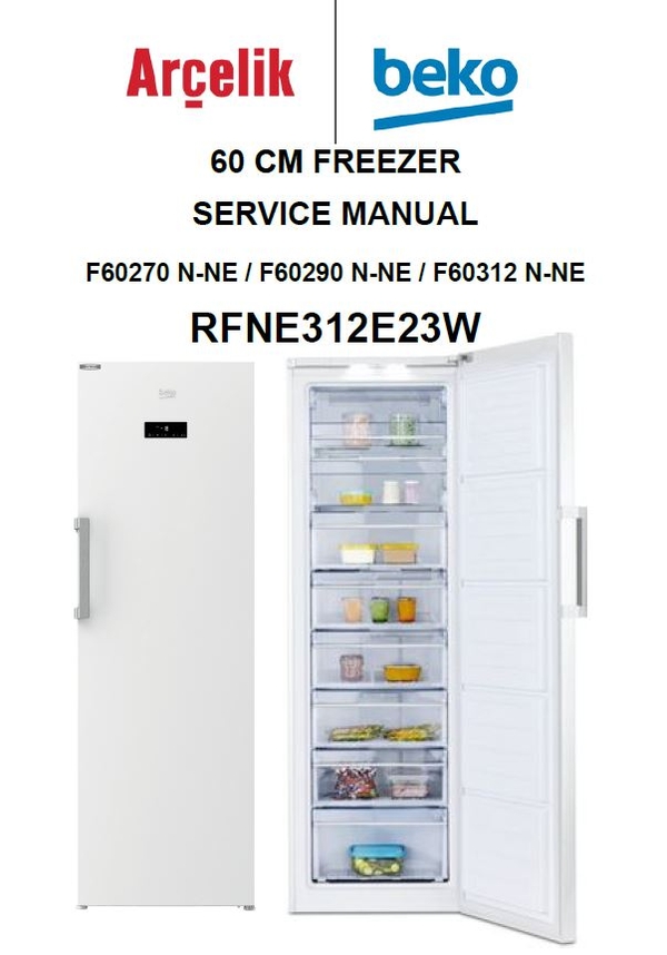 Beko RFNE312E23W Freezer Service Manual