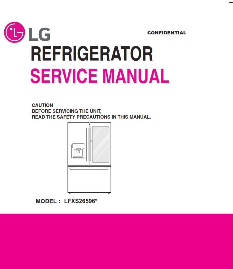 LG LFXS26596S LFXS26596M Refrigerator Service Manual a