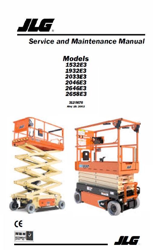 JLG 1532E3 1932E3 2033E3 2046E3 2646E3 2658E3 Service Manual