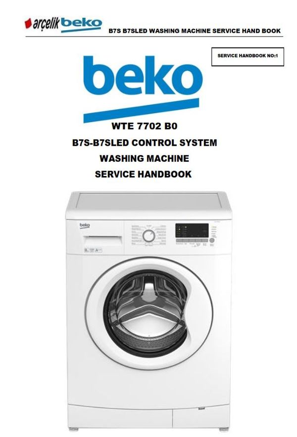 Beko WTE 7702 B0 Washing Machine Service Manual