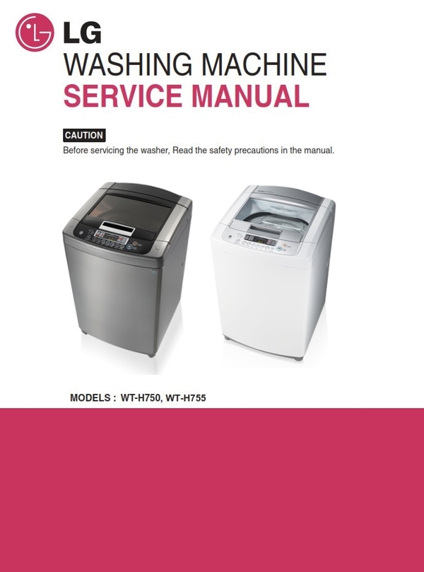 LG WT H750 H755 Washer Service Manual and Repair Guide