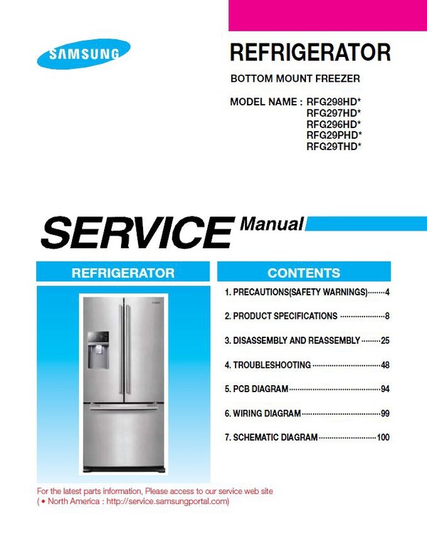 Samsung WF203ANW WF203ANS Washer Service Manual and Re