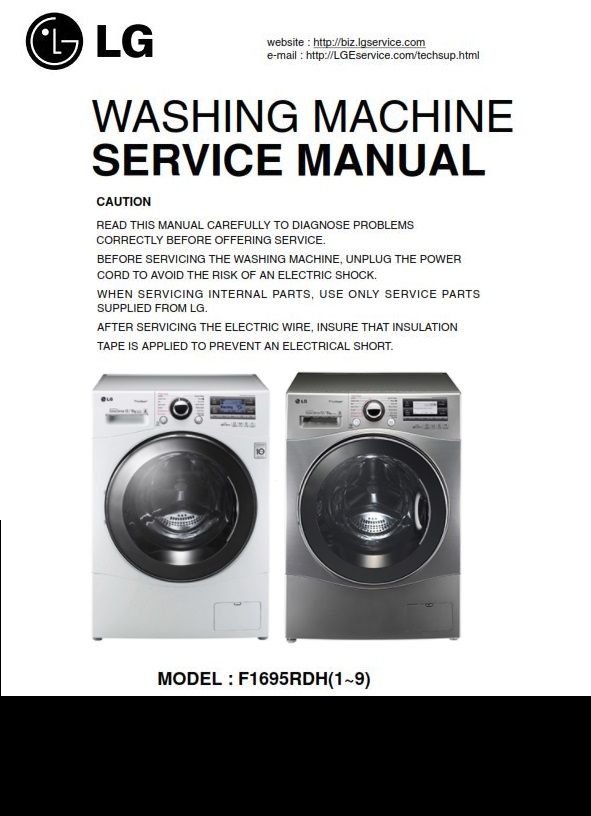 LG WM3488HS Washer Service Manual and Repair Guide