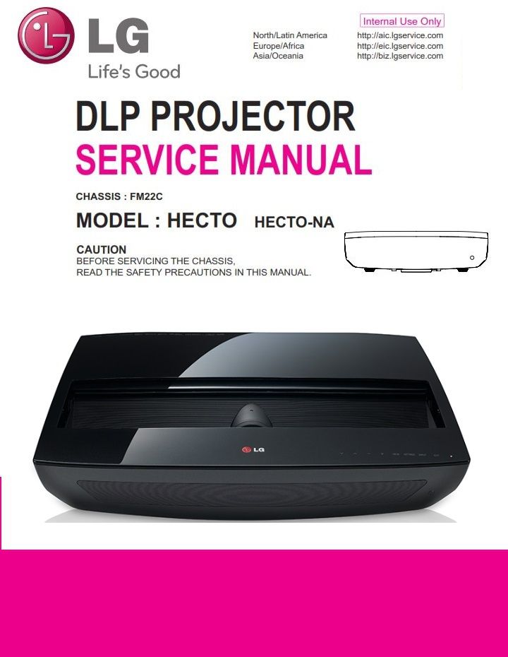 LG HECTO Projector Service Manual and Repair Guide