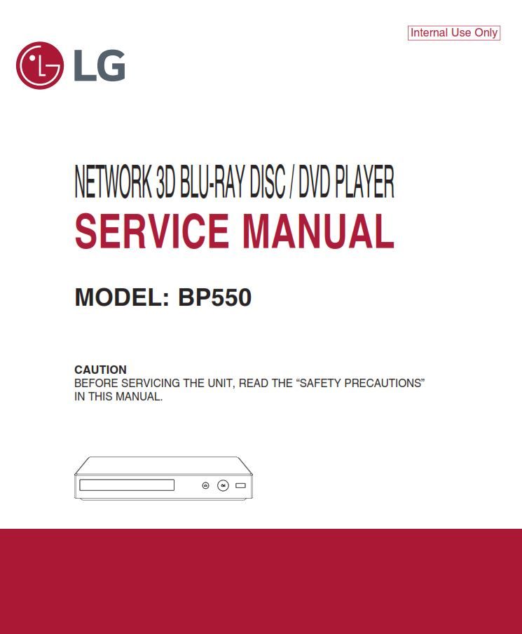 LG BP550 Blu Ray Player Service Repair Manual