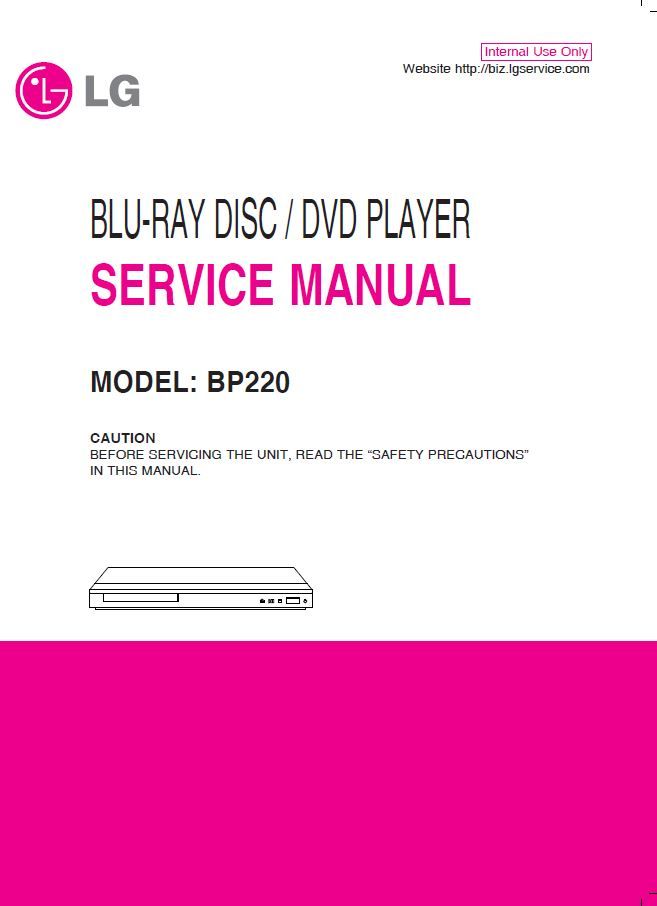LG BP220 Blu Ray Player Service Repair Manual