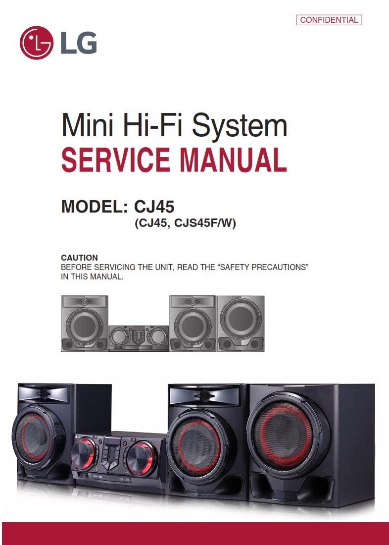 LG CJ45 CCJS45W Hi Fi System Service Manual