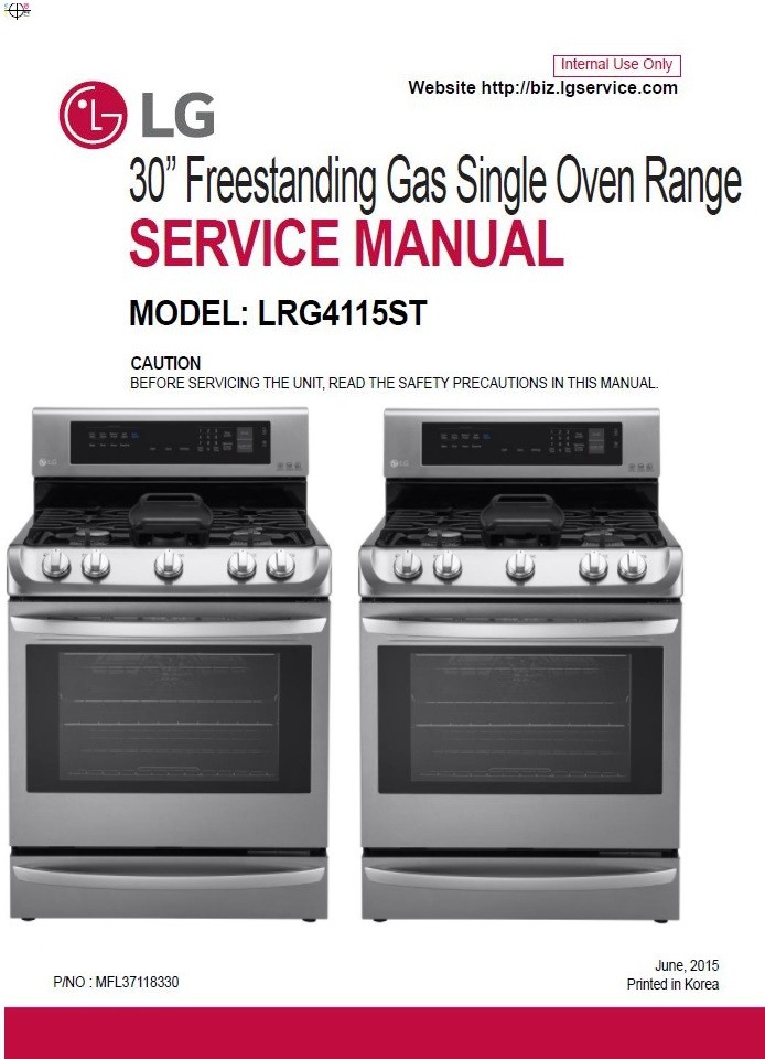 LG LRG4115ST Oven Range Service Manual