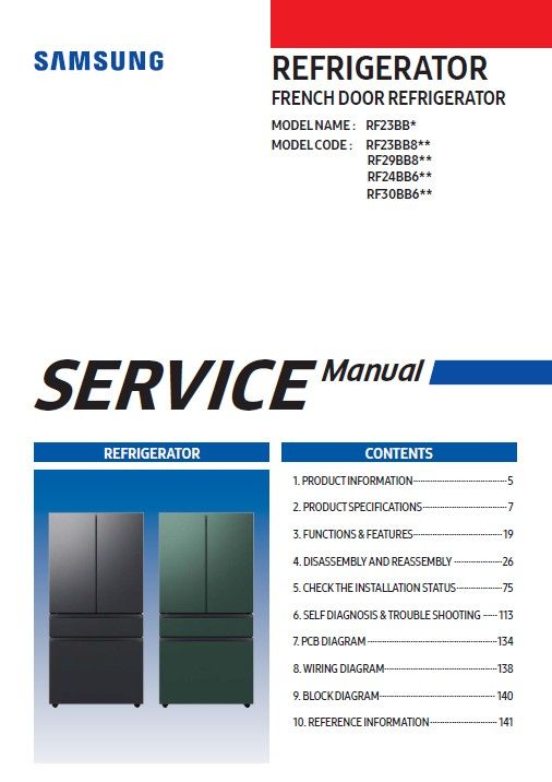 Samsung RF29BB890012 RF29BB8600QL RF29BB8200QL Refrigerator Service ...