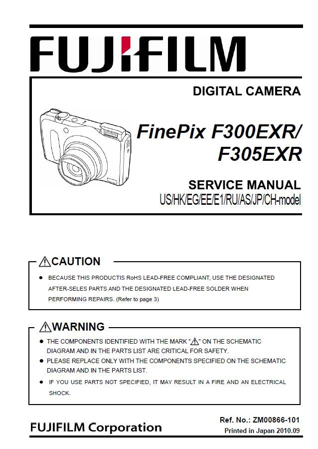 FujiFilm FinePix F300EXR F305EXR Digital Camera Servic