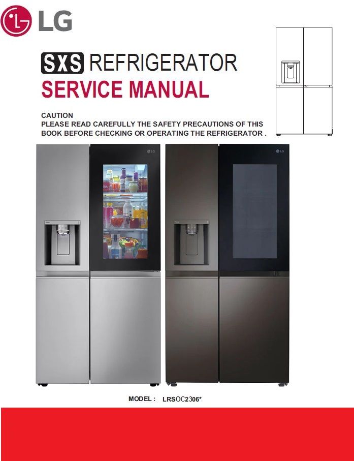 LG LRSOC2306 LRSOC2306S LRSOC2306D Refrigerator Service Manual