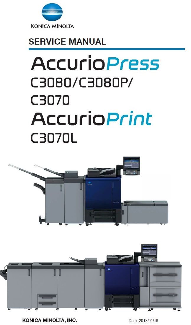 Konica Minolta C3080 C3080P C3070 C3070L Service Manual