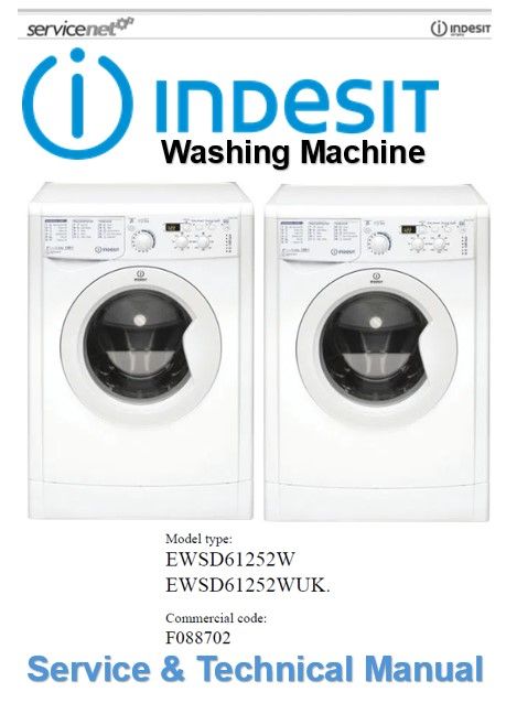 Indesit EWSD 61252 W UK Washing Machine Service Manual