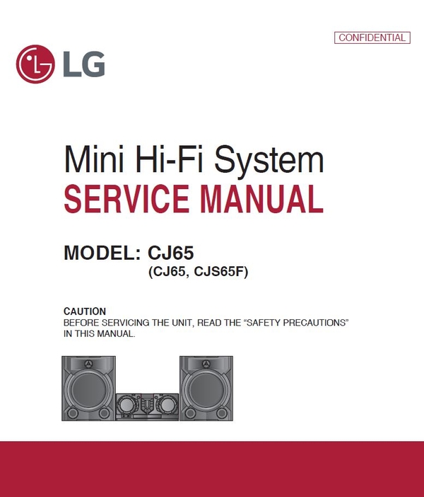 LG CJ65 CJ65F Hi Fi System Service Manual
