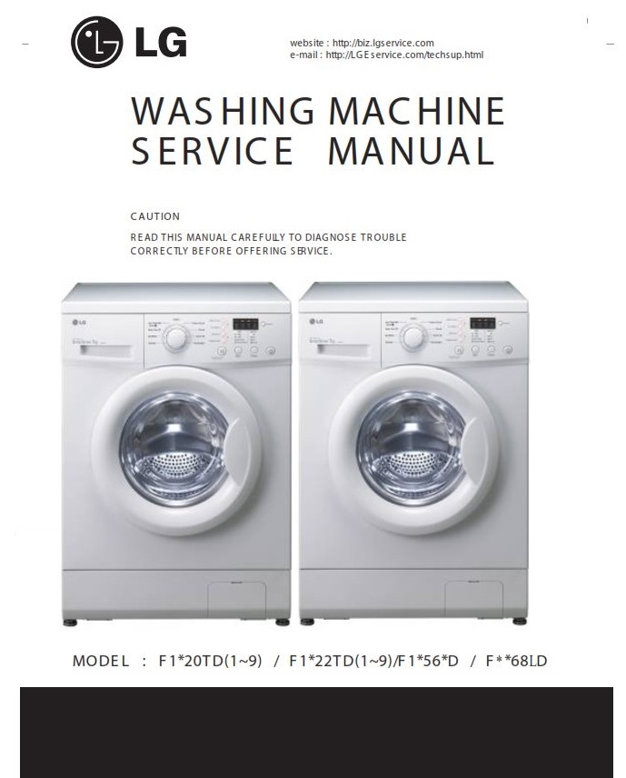 LG F8068LDP Washer Service Manual and Repair Guide