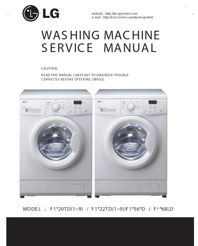 LG F8068LDP Washer Service Manual and Repair Guide