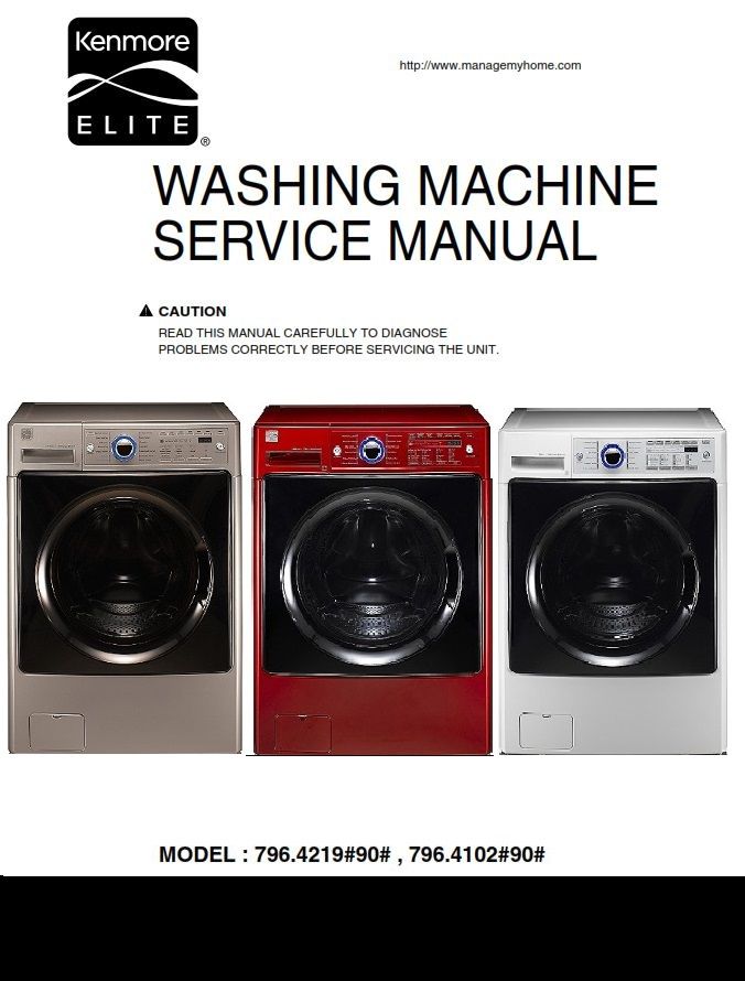 Kenmore Elite 41022 41028 41029 42198 42192 Washer Service Manual and ...