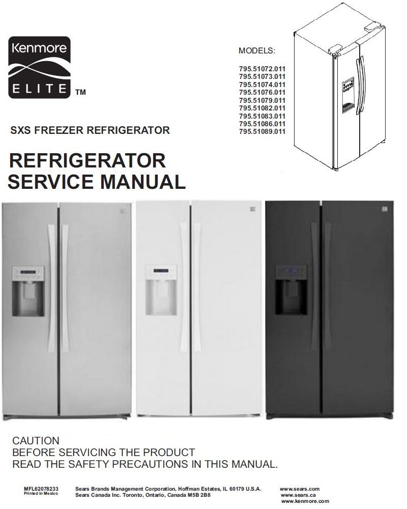 Kenmore Elite 51072 51073 51074 51076 51079 51082 51083 51084 51086 ...