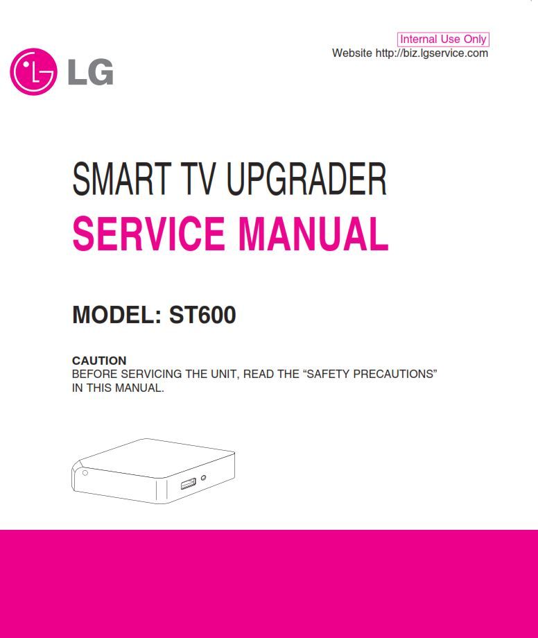 LG ST600 Smart TV Media Player Service Repair Manual