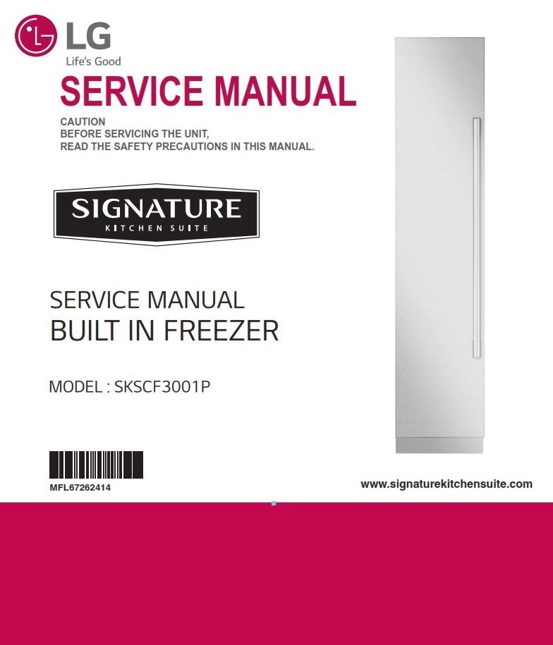 LG GS9366NECZ GS9367NSBZ Refrigerator Service Manual Repair Guide