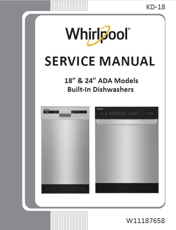 Whirlpool WDF550SAFW dishwasher Service Manual