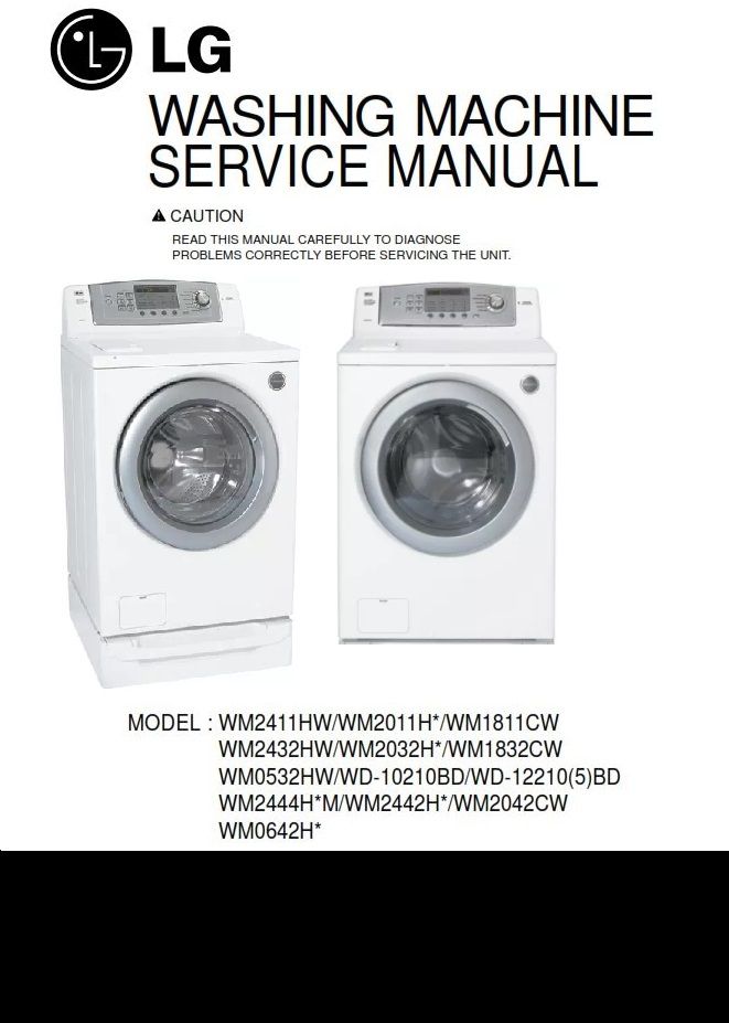 LG WM0532HW WM2042CW WM2444HWM WM2442HW Service Manual